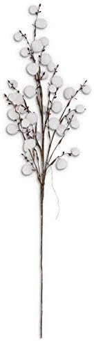 34" Glittered White Mini Snowball Branch – Ginny's Orchids